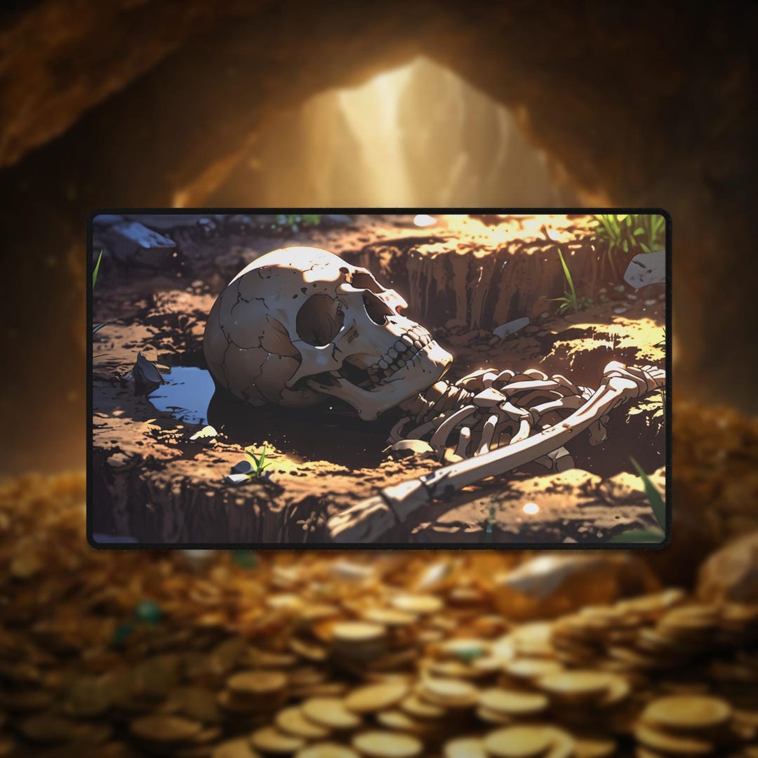 Skeleton Playmat MTG Mat Skeleton Desk Mat Skeleton Mat Pokemon ...