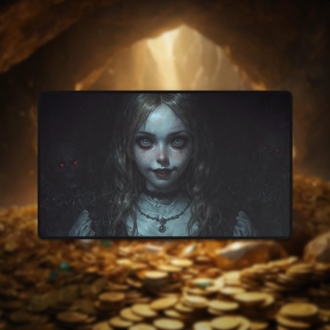 Creepy Girl Playmat: TCG Desk Mat - Annabelle Style - Etsy