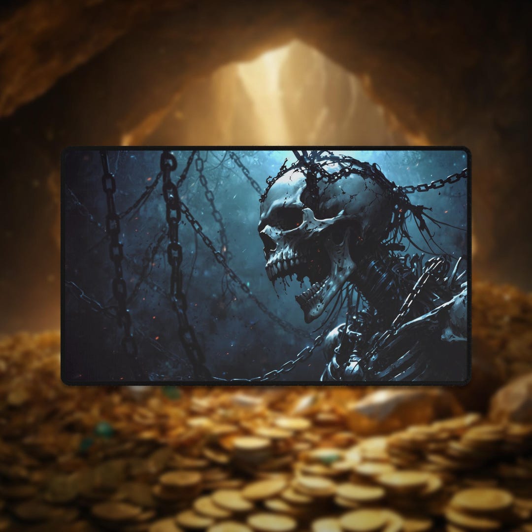 Abyssal Silence Playmat: Skeleton Chains TCG Desk Mat - Etsy