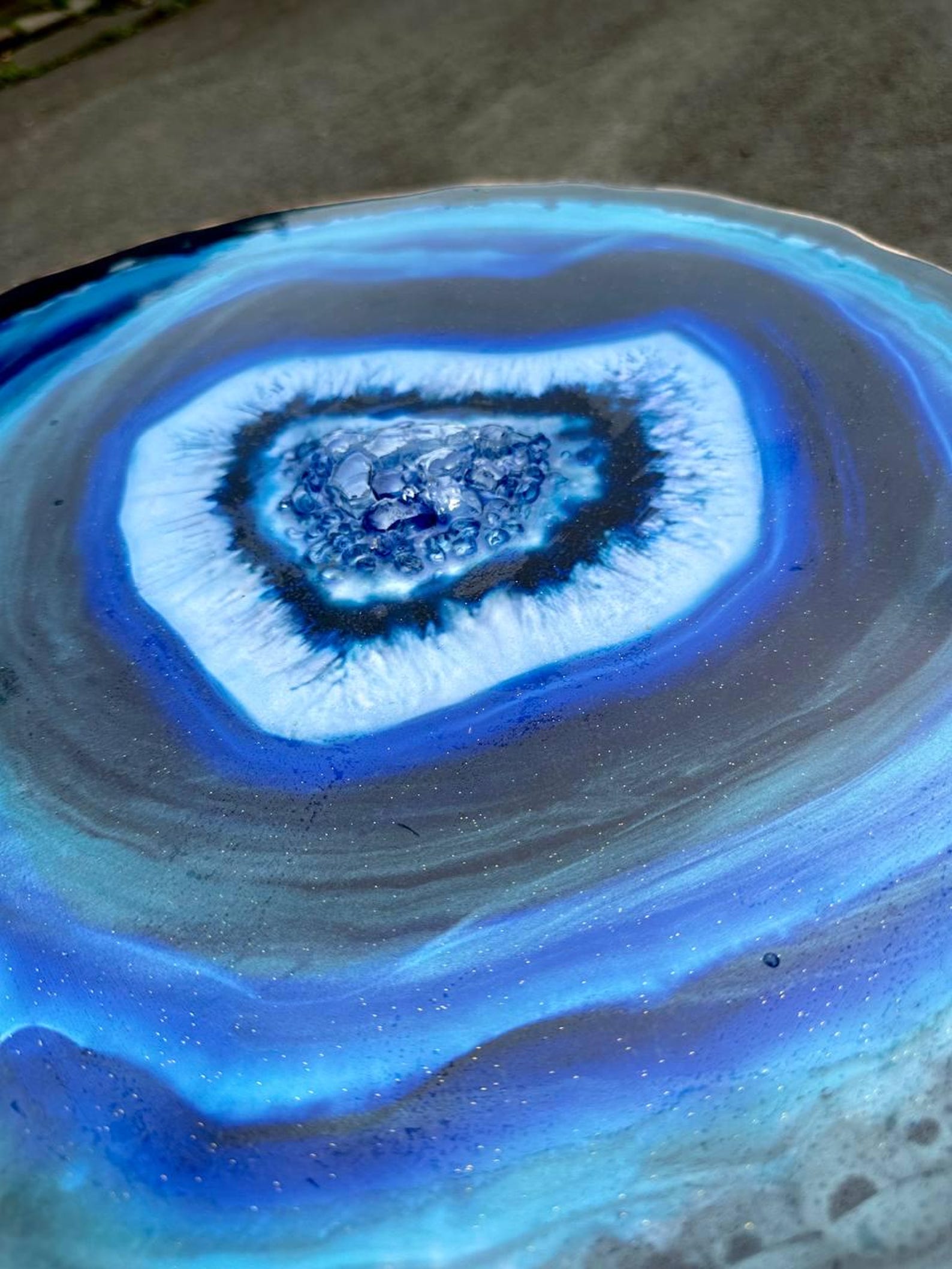 Handmade Geode Art Epoxy Table Geode Coffee/side Table Handmade Resin ...