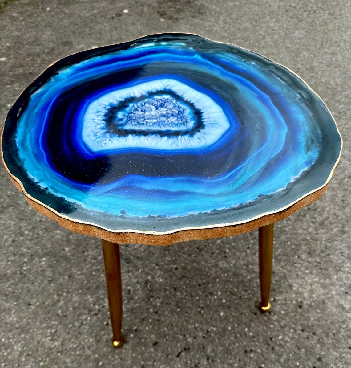 Handmade Geode Art Epoxy Table Geode Coffee/side Table Handmade Resin ...