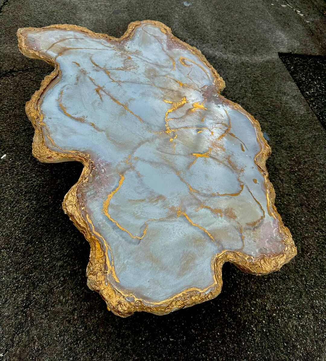 Handmade Large Agate Art Epoxy Table Geode Coffee/side Table Resin ...