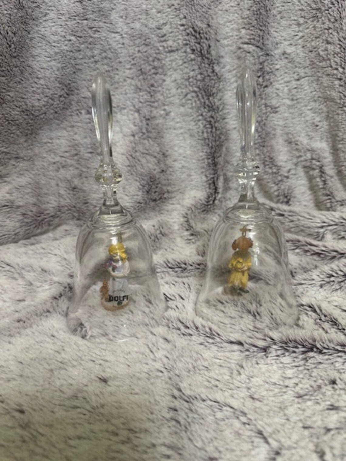 Pair of Dolfi Crystal Bells With Hand Carved Clappers - Etsy