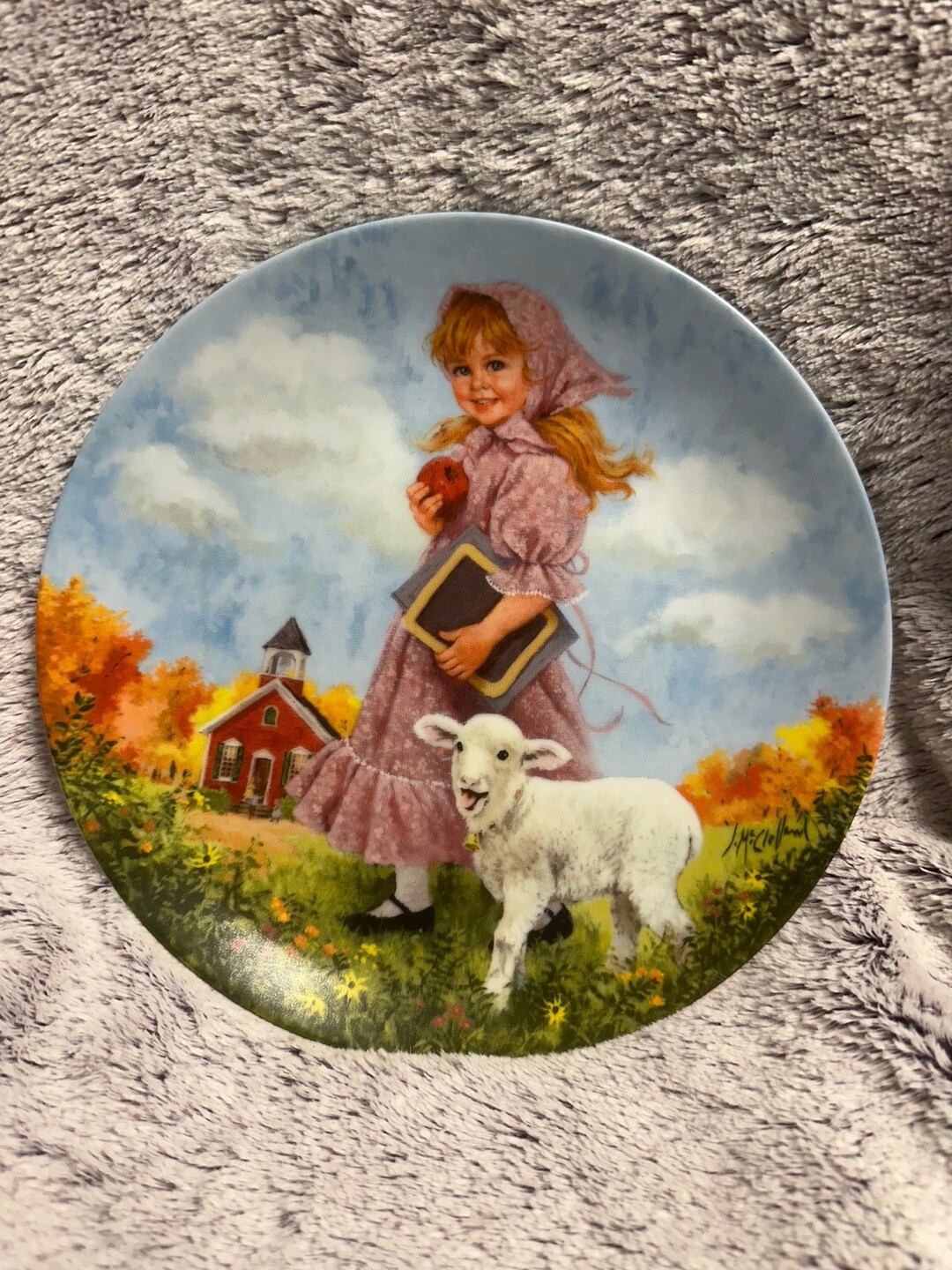 RECO Collector Plates mary Has a Little Lamb From the Mother Goose ...