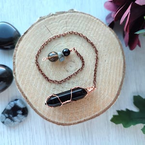 Black Onyx Pendulum, Root Chakra Dowsing Crystal, Oracle Reading Black ...
