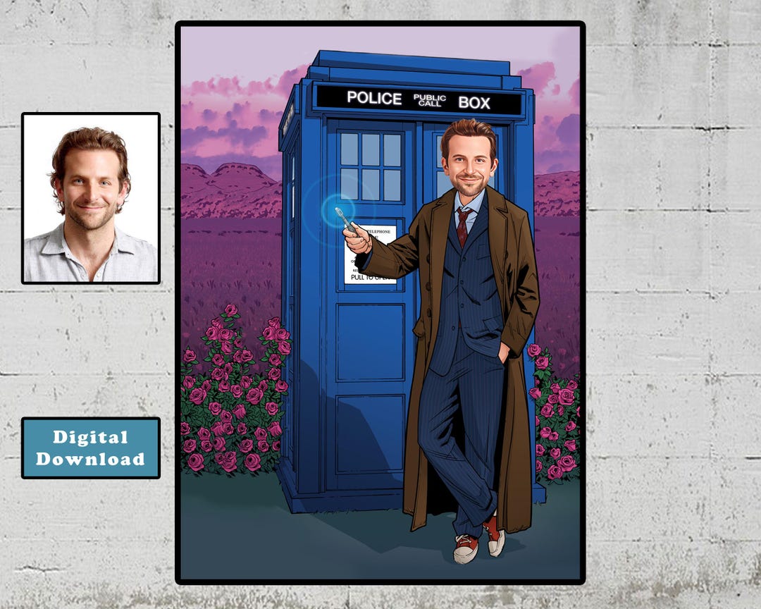 Custom Dr Who Caricature Portrait From Photo (digital File Only) - Etsy