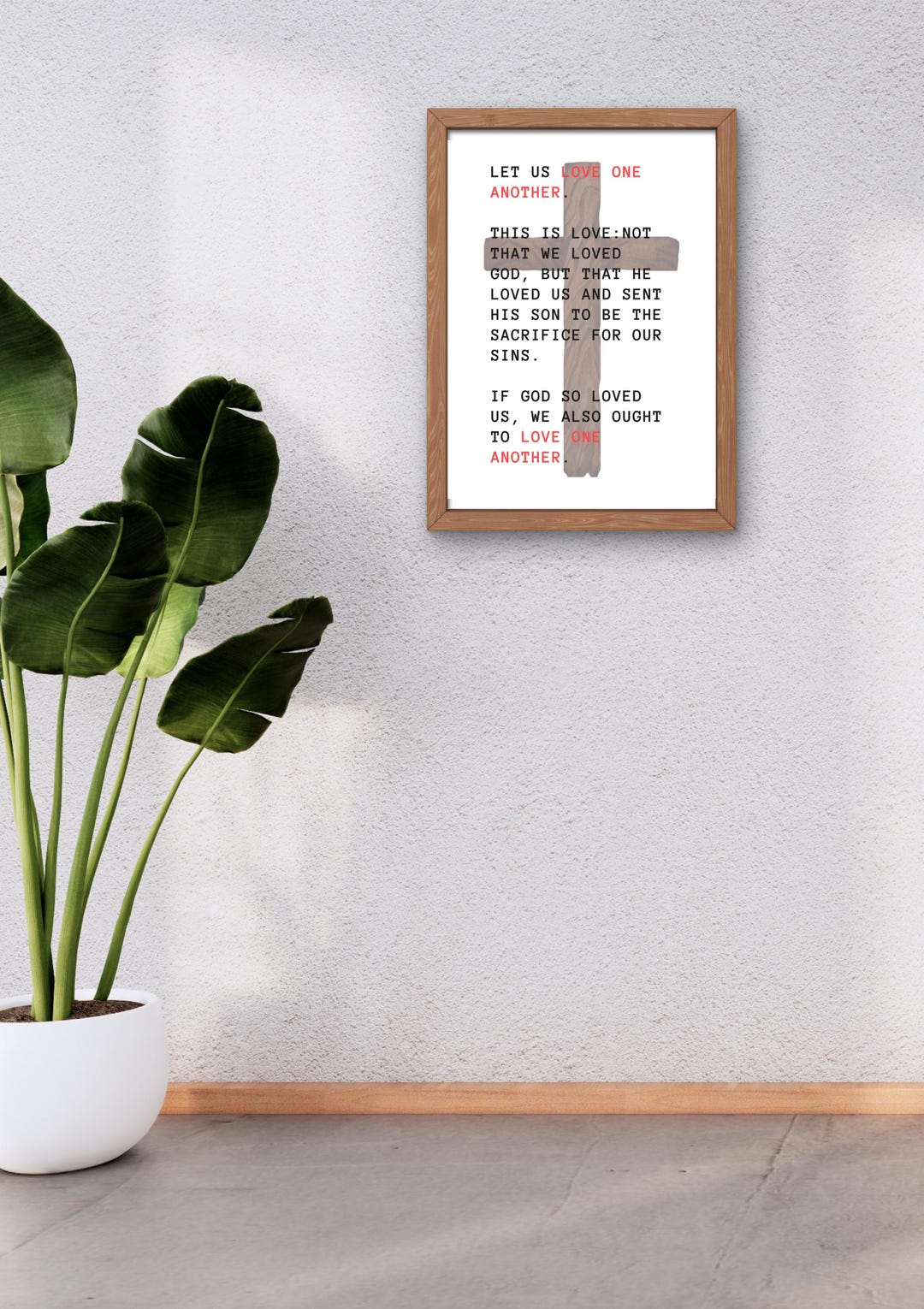 Love One Another Bible Verse Art Print - Etsy