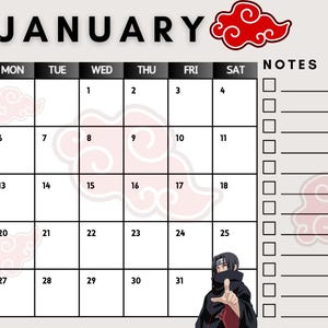 2025 Calendar Naruto - Etsy
