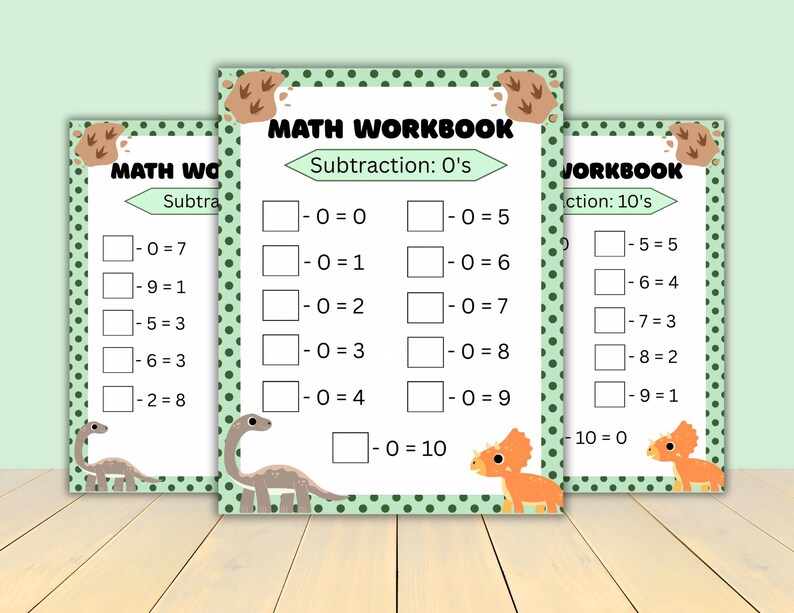 Kids Math Workbook: Addition/subtraction From 0-10. School Worksheets ...