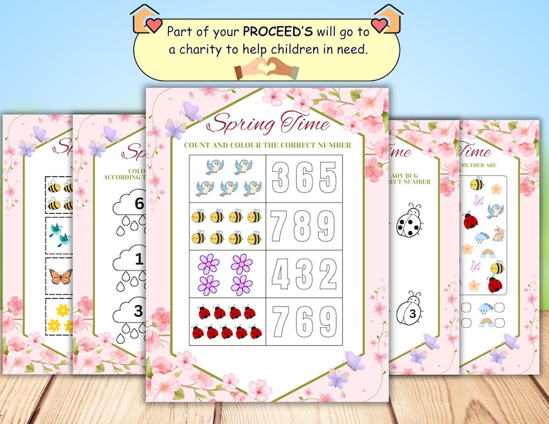 Spring Worksheets for Kids, Toddlers, Preschoolers (digital Download ...