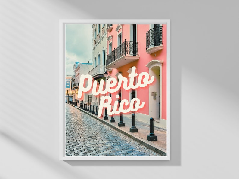 Puerto Rico Art | Typography Poster | Trendy Wall Art | Puerto Rico ...