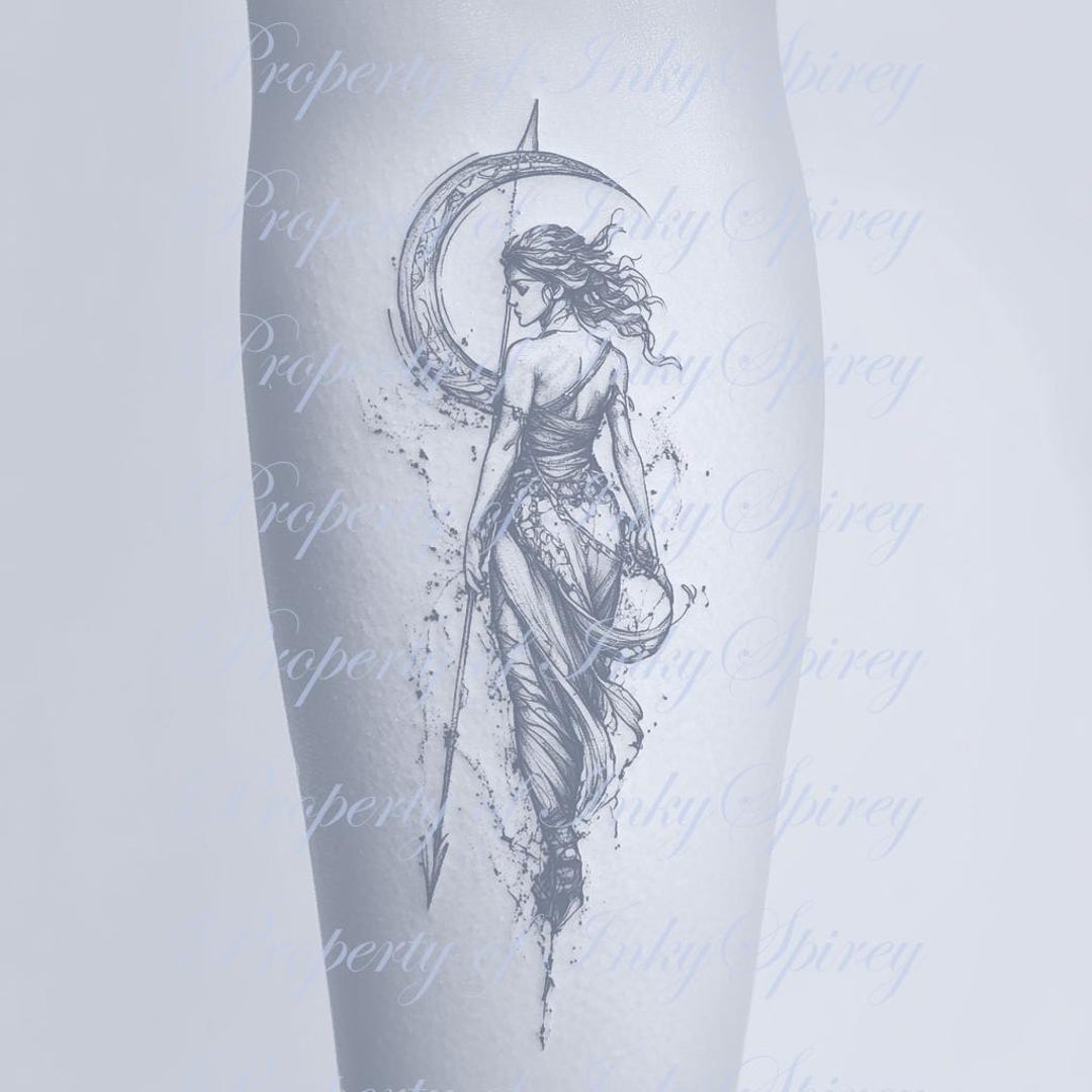 Artemis Tattoo Design - Etsy