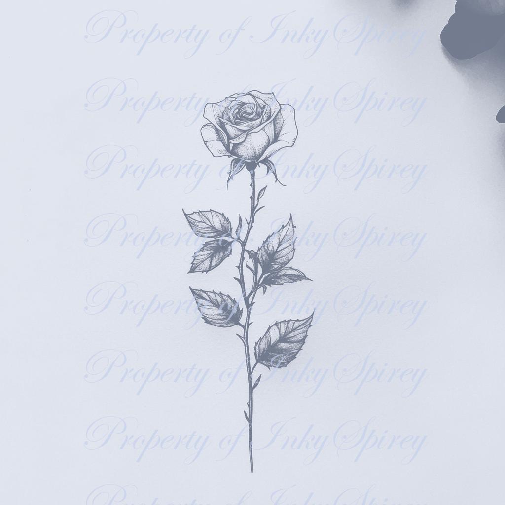 Rose Tattoo Design 2 - Etsy