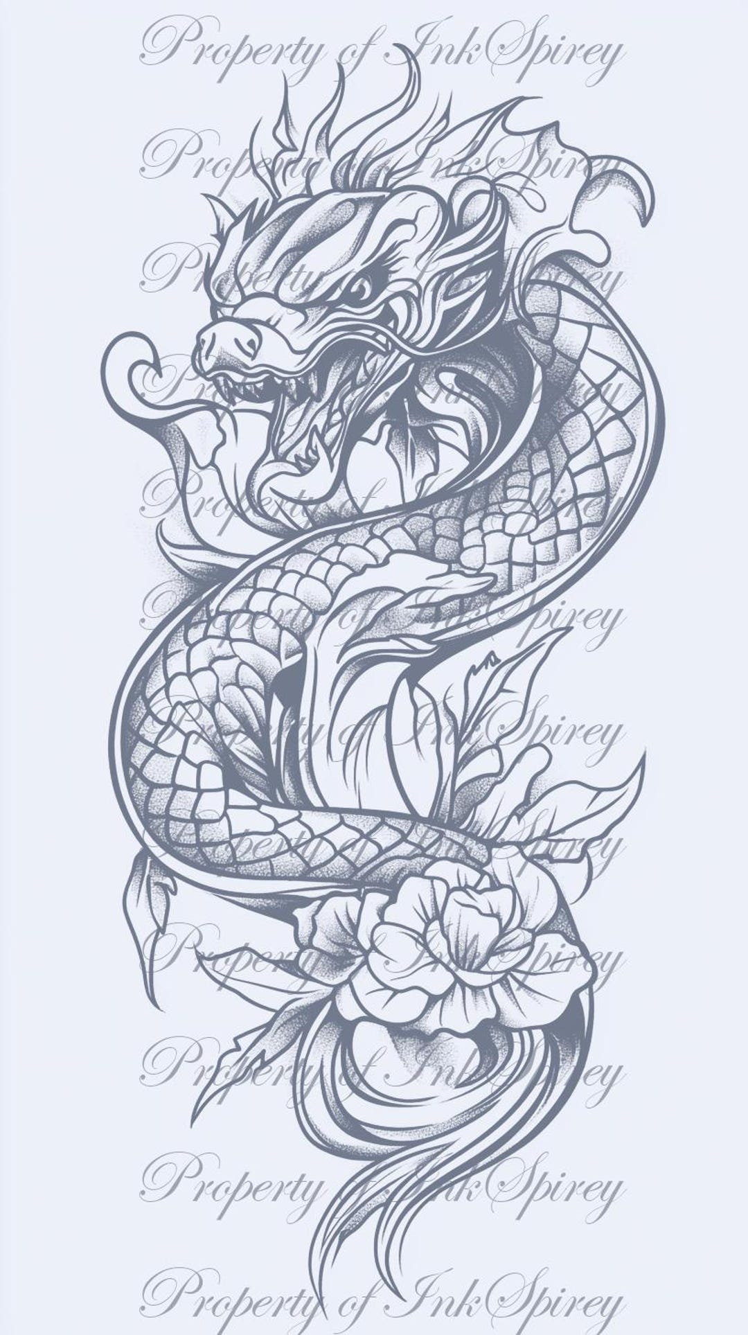 Traditional Snake Tattoo Design - Etsy