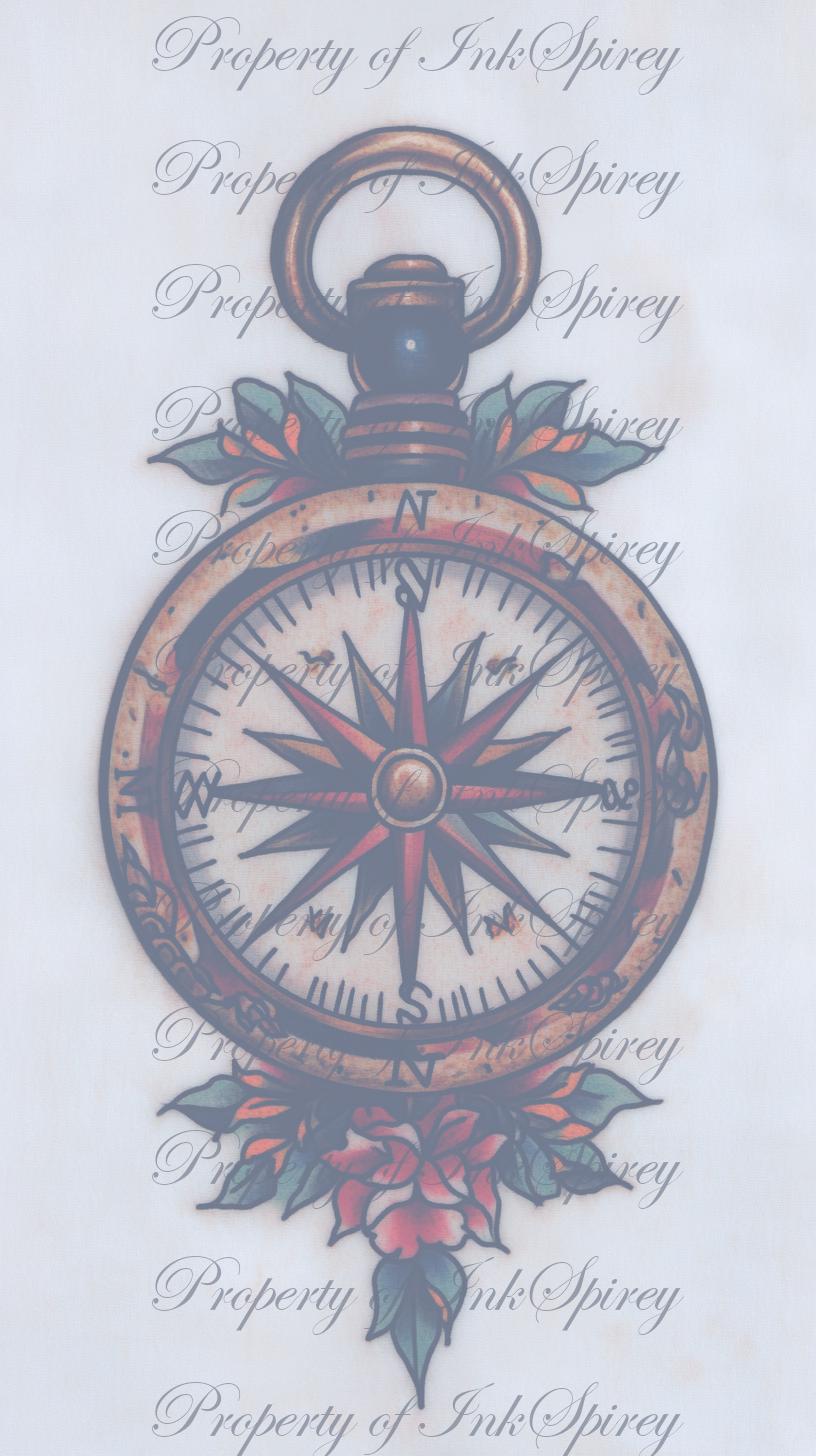 Traditional Compass Tattoo Design - Etsy