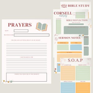 Faith Based Bible Study With Prayer & Reflection Sections - Etsy