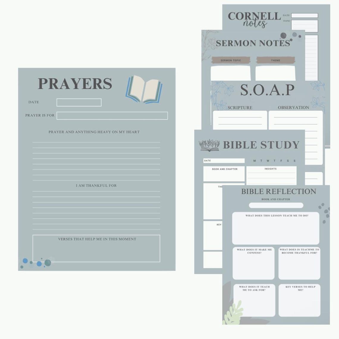 Digital Bible Study Tools Printable Bible Templates Bible Summary SOAP ...