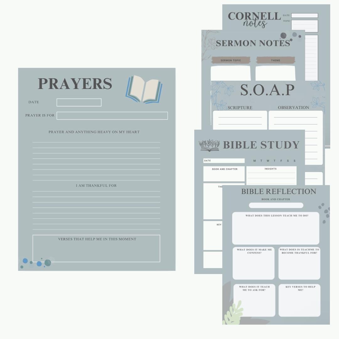 Digital Bible Study Tools | Printable Bible Templates | Bible Summary ...