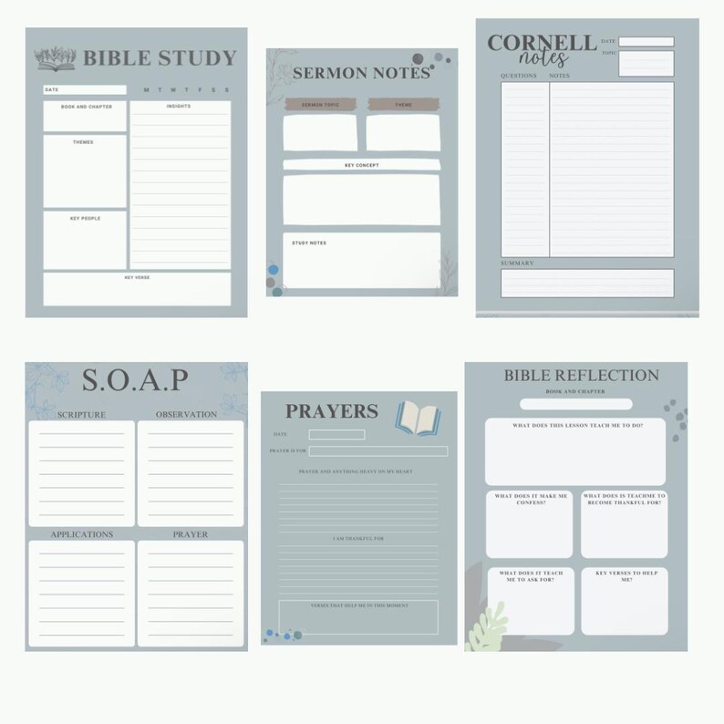 Digital Bible Study Tools | Printable Bible Templates | Bible Summary ...