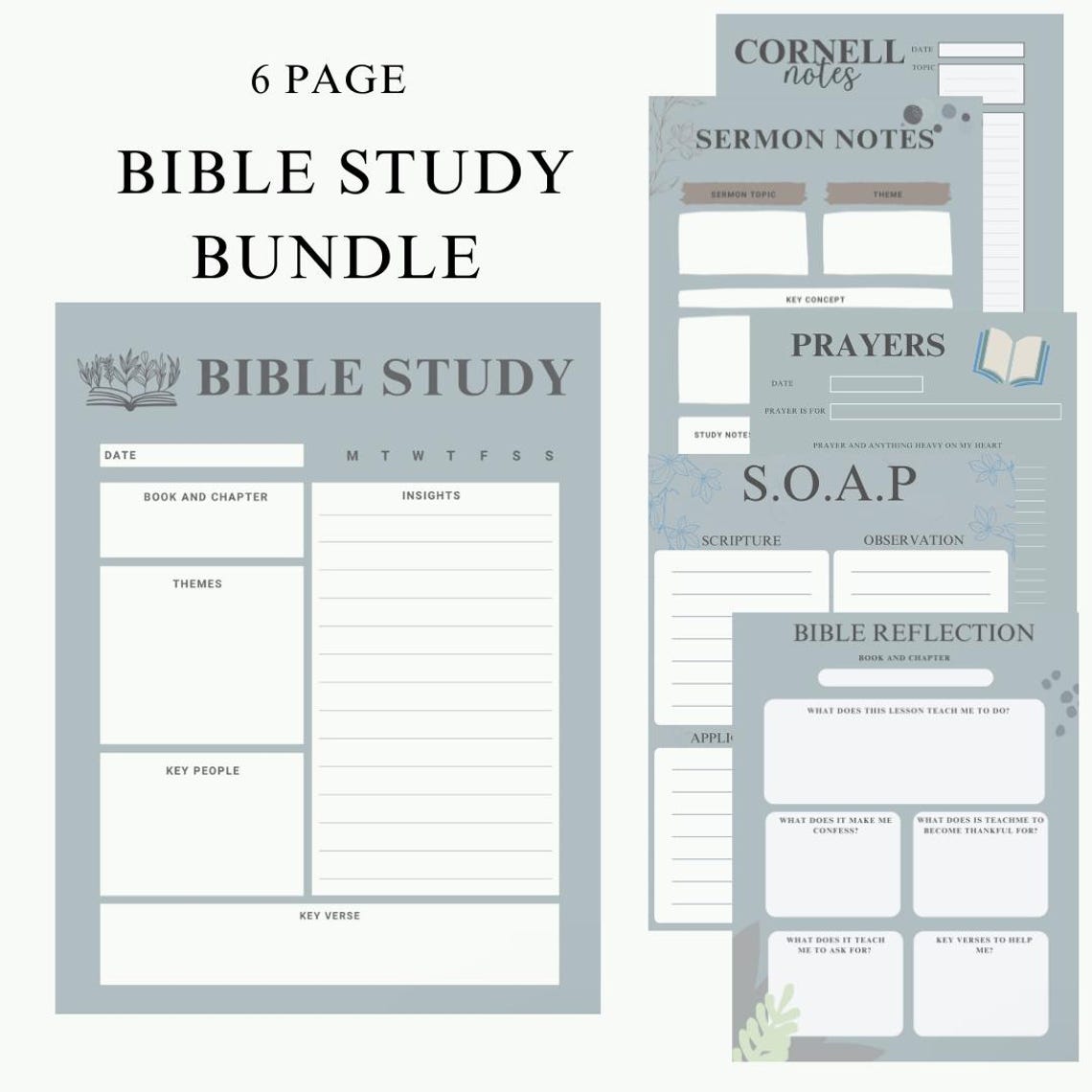 Digital Bible Study Tools | Printable Bible Templates | Bible Summary ...