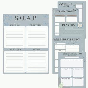 Digital Bible Study Tools Printable Bible Templates Bible Summary SOAP ...