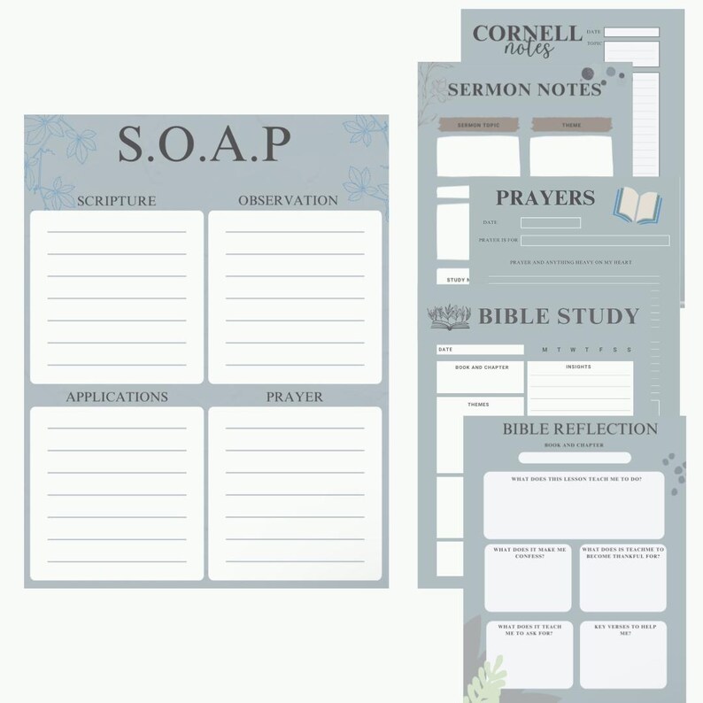 Scripture Study Planner With Reflection and Prayer Sections - Etsy