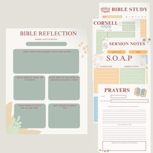 Faith Based Bible Study With Prayer & Reflection Sections - Etsy