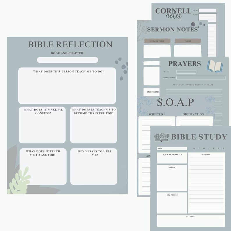 Digital Bible Study Tools | Printable Bible Templates | Bible Summary ...