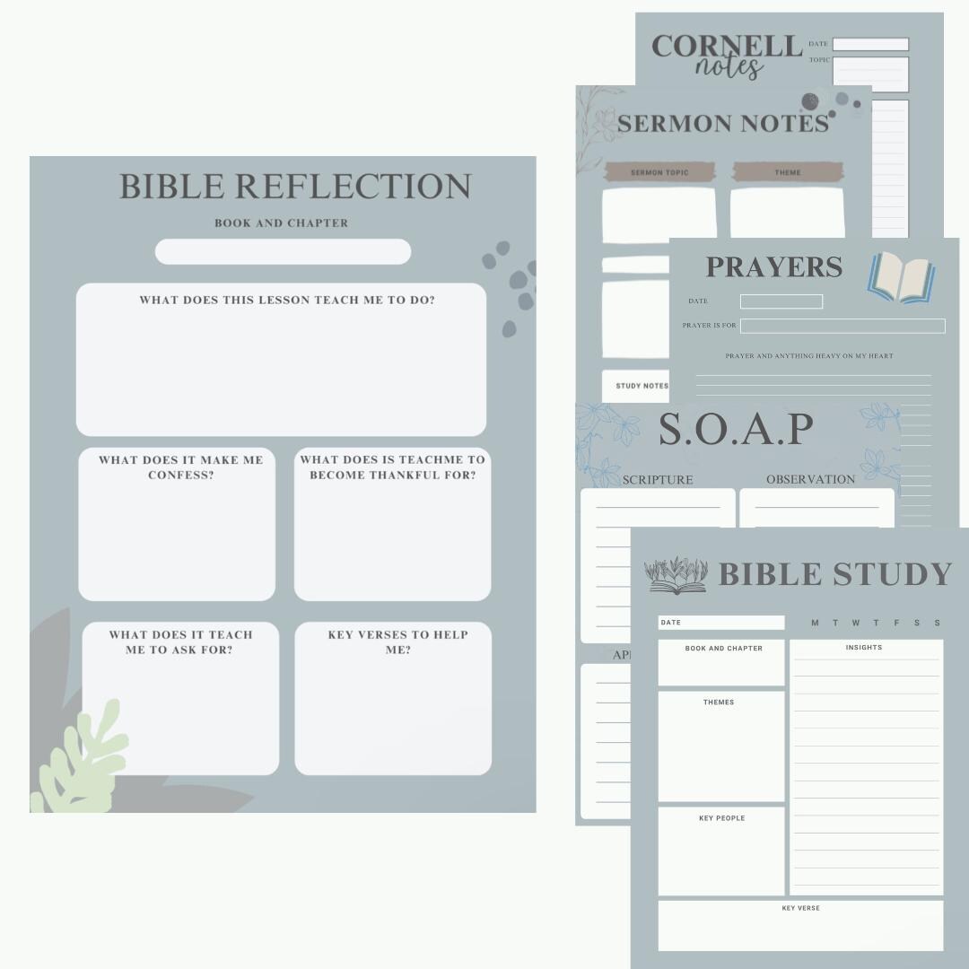 Digital Bible Study Tools | Printable Bible Templates | Bible Summary ...