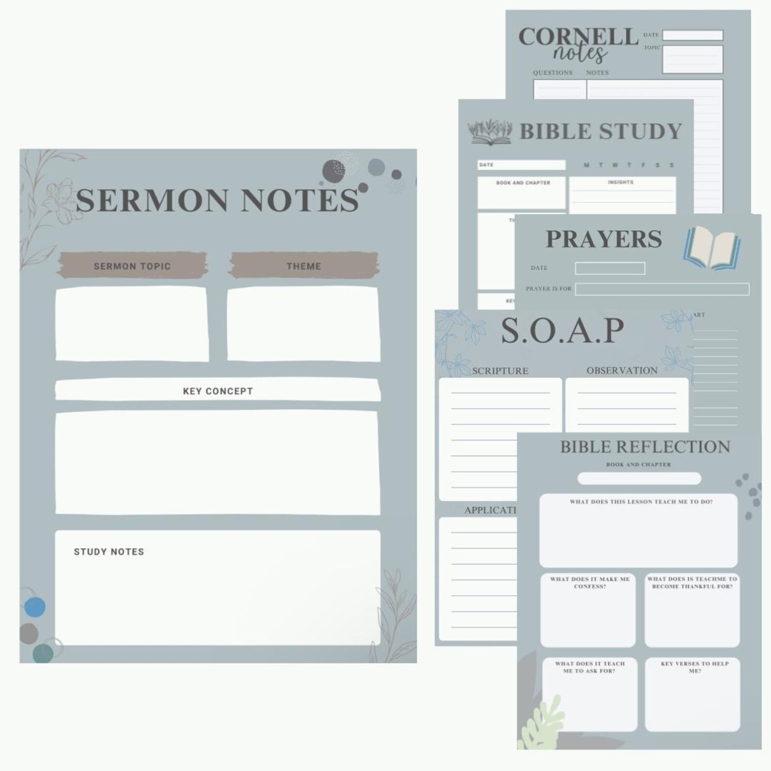 Digital Bible Study Tools | Printable Bible Templates | Bible Summary ...
