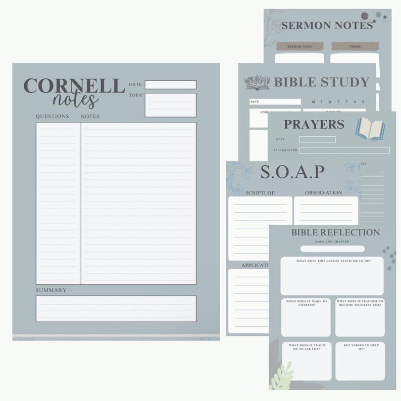 Digital Bible Study Tools | Printable Bible Templates | Bible Summary ...