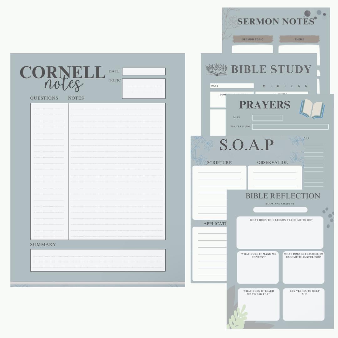 Digital Bible Study Tools Printable Bible Templates Bible Summary SOAP ...