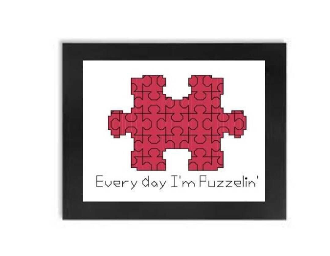 Puzzle Cross Stitch, Puzzle Piece, Puzzle Needle Work, Counted Cross ...