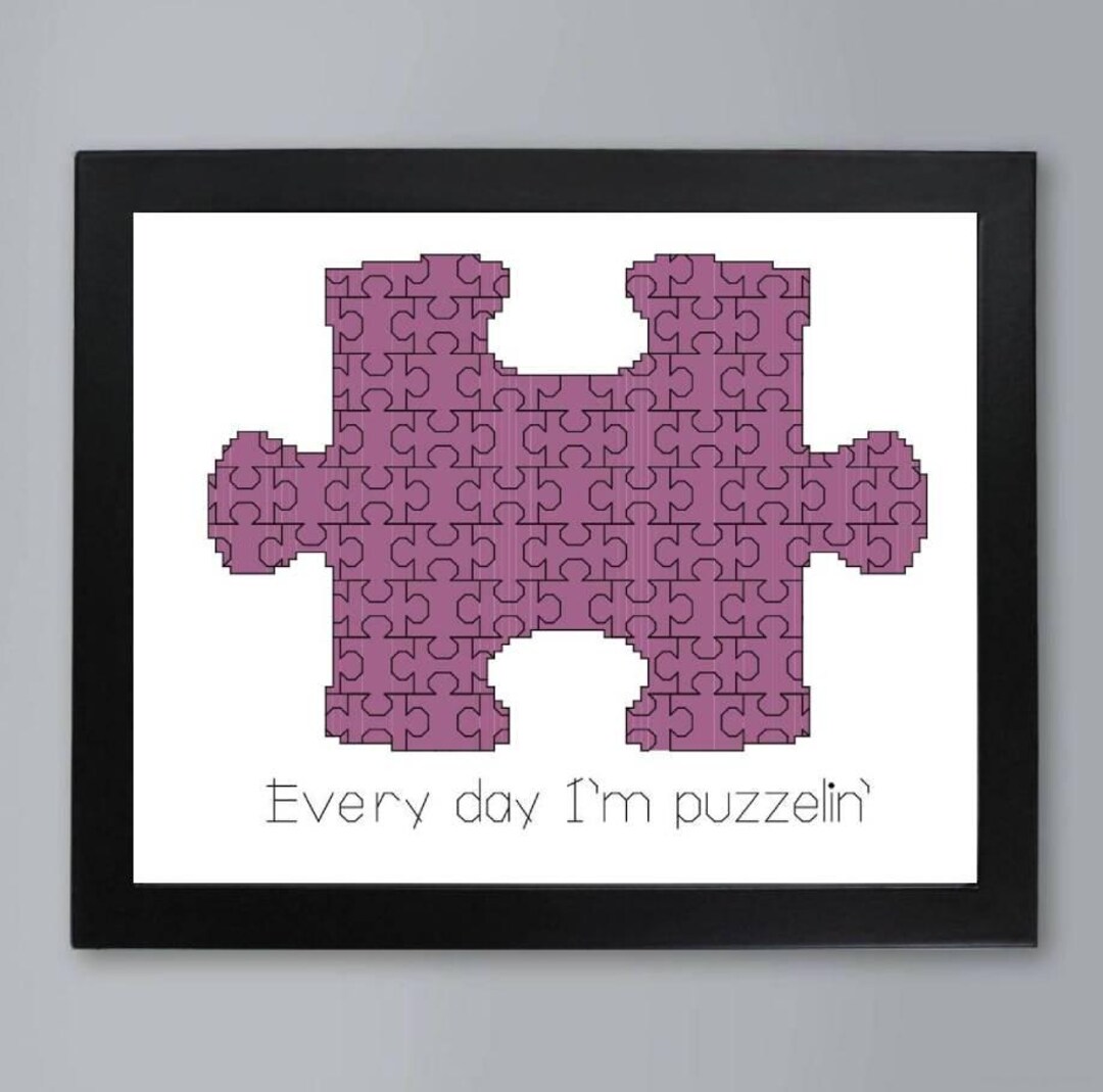 Puzzle Cross Stitch, Puzzle Piece, Puzzle Needle Work, Counted Cross ...