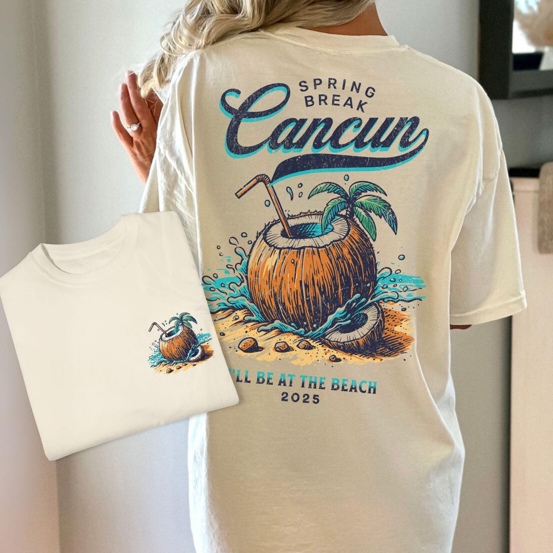 Cancun Spring Break Beach Trip Tees, Personalized Trip Shirts, Tropical ...