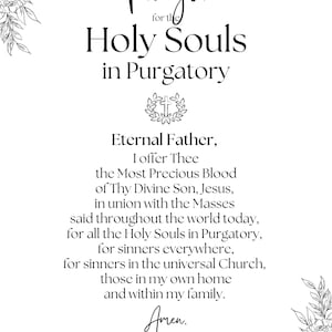 Catholic Christian Pray for the Holy Souls in Purgatory - Etsy