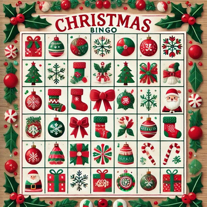 Holiday Bingo Game Cards - Etsy