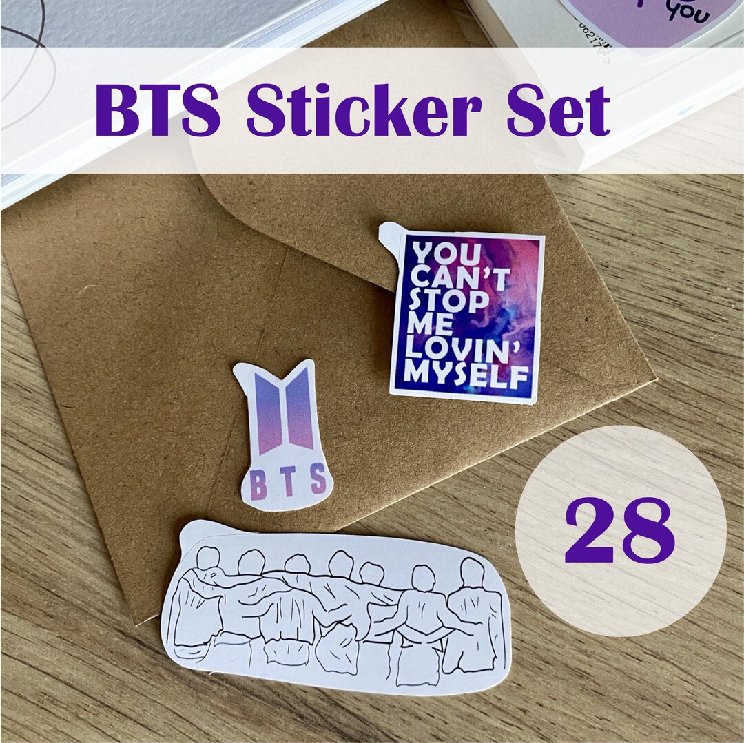 Stikers BTS| Paper Sticker Sheet for Journals, Scrapbooking, Diaries ...