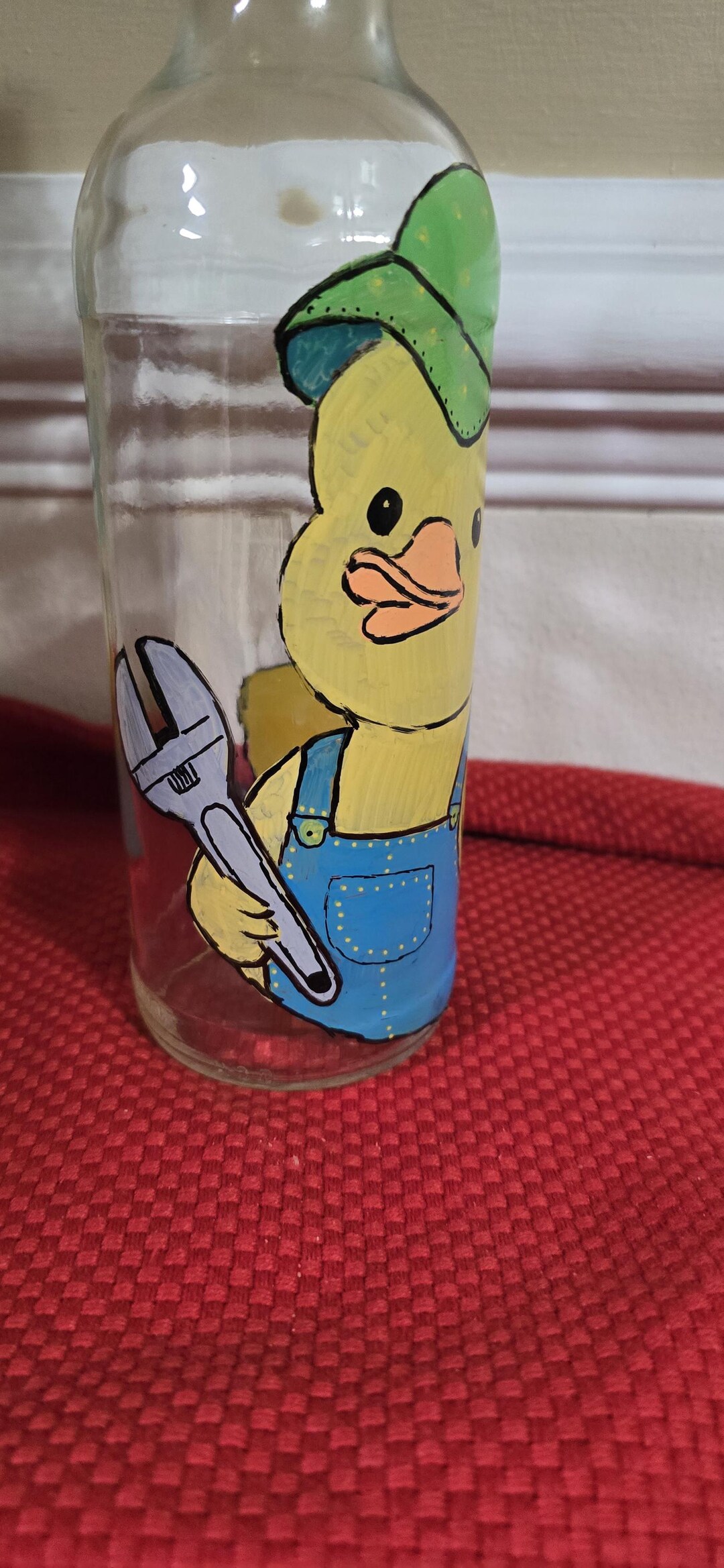 Duck Mechanic Wine Bottle - Etsy