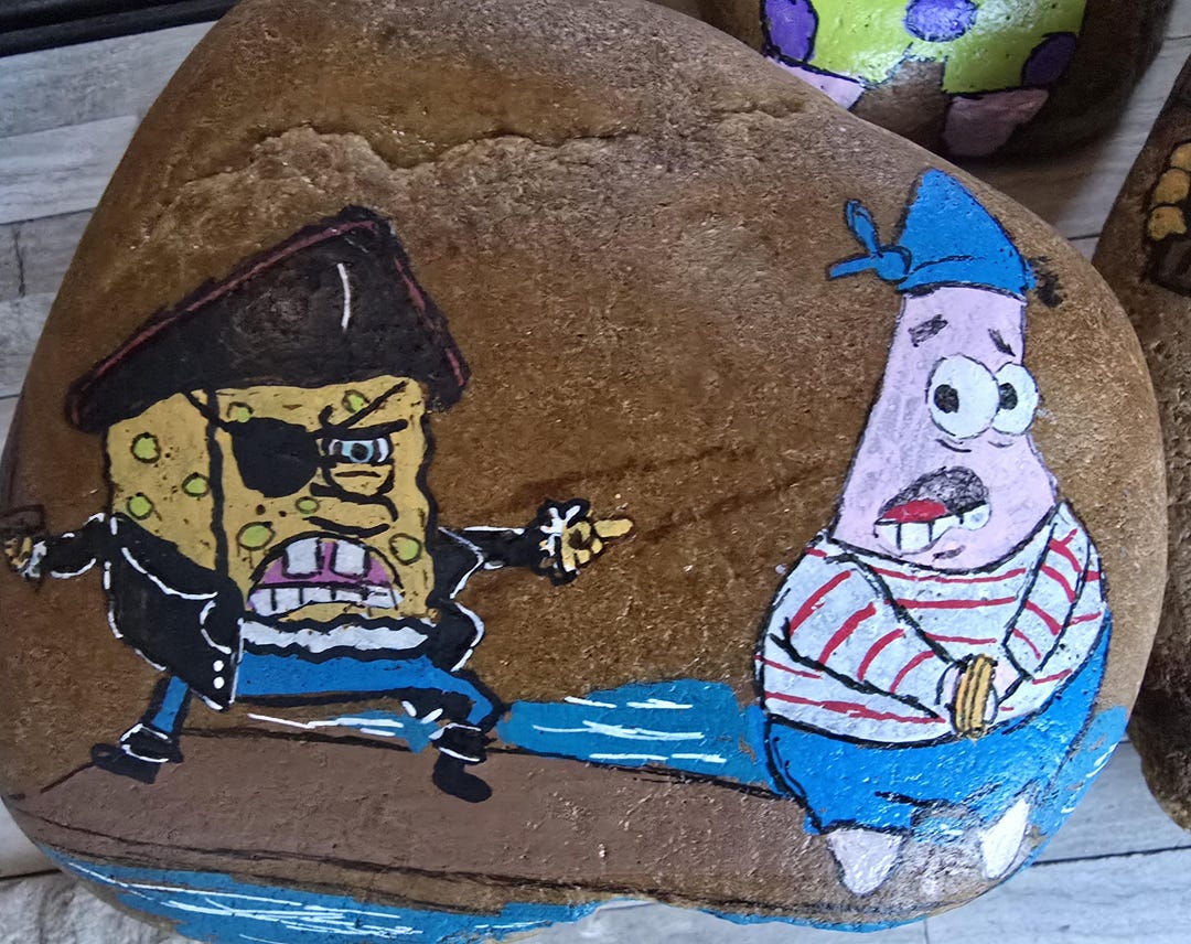 Hand Painted Sponge Bob and Patrick - Etsy