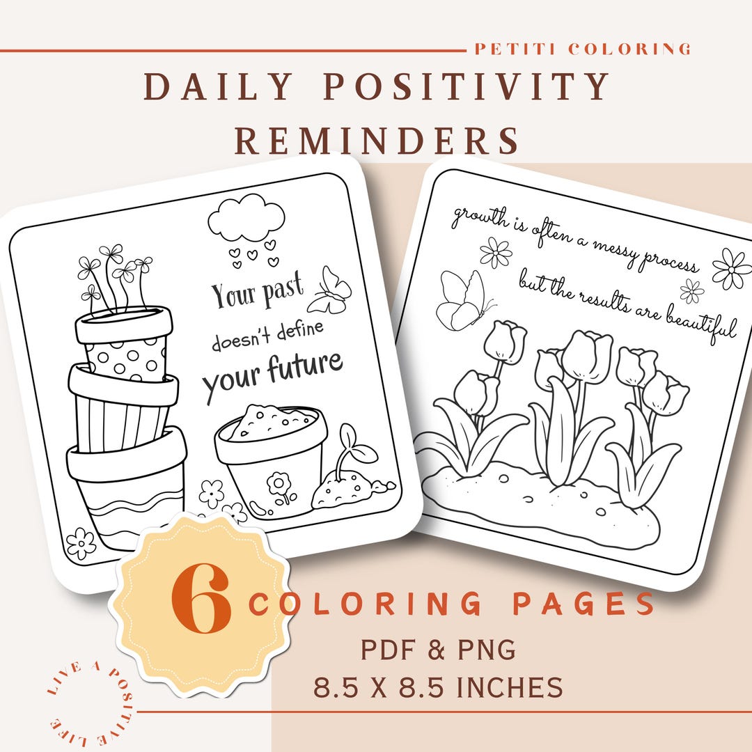 Printable Daily Positivity Reminders Self-love Affirmations Stress ...