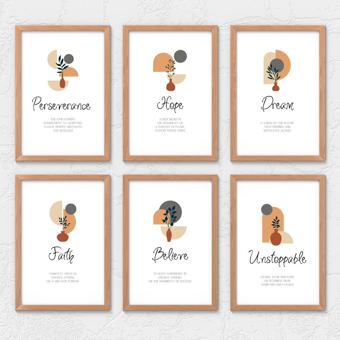 Office Decor Printable Wall Art Inspirational and Motivational Words ...