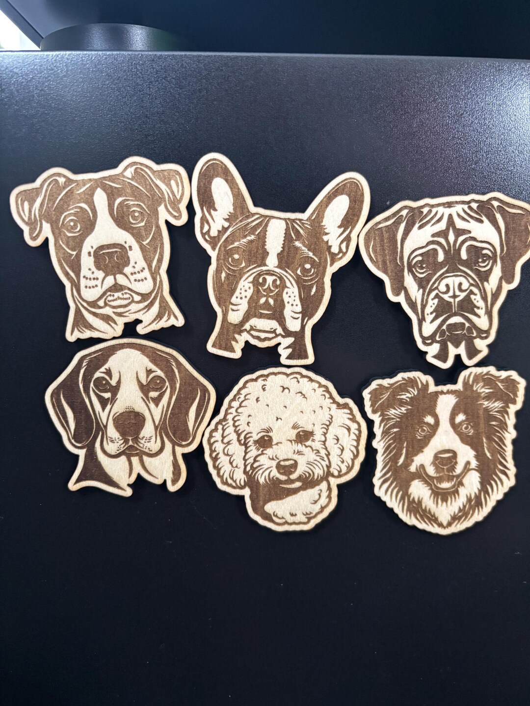 Wooden Dog Breed Magnet Custom Personalized Dog Magnet Decor Fridge ...