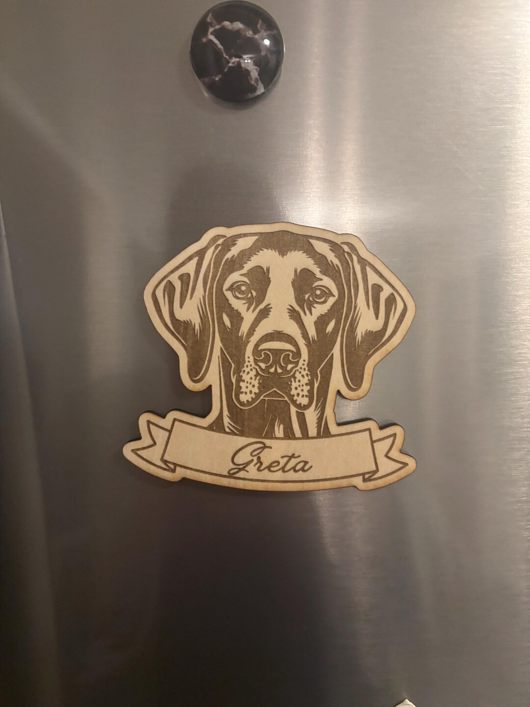 Wooden Dog Breed Magnet | Custom Personalized Dog Magnet Decor | Fridge ...