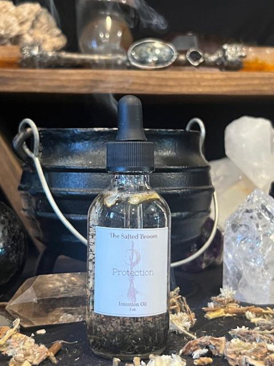 The Salted Broom Protection Intention Oil, Ritual Protection Oil ...