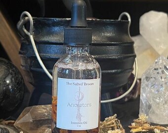 The Salted Broom Money Maker Intention Oil, Ritual Money Oil, Magical ...