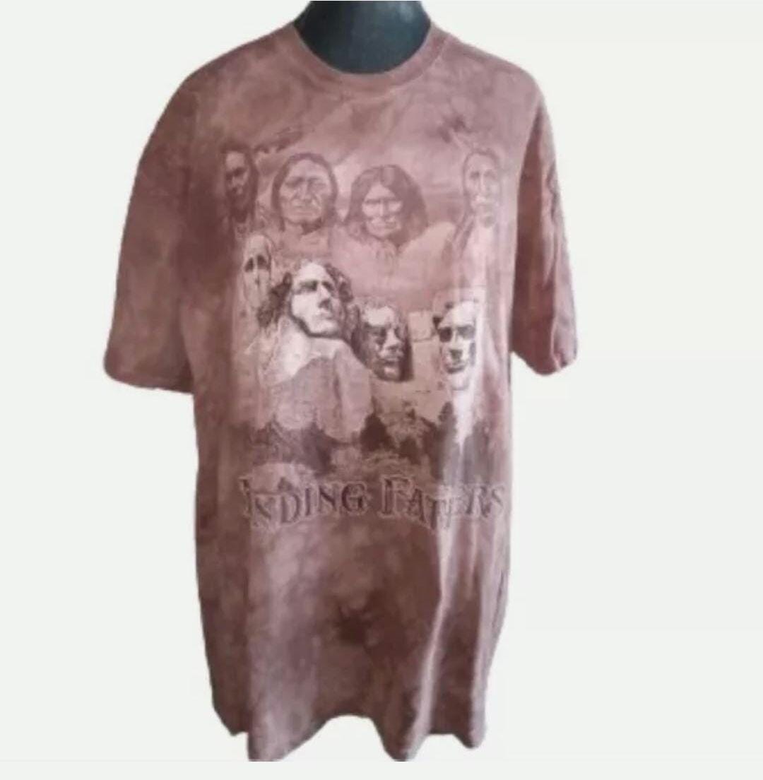 The Mountain Original Founding Fathers Tee Tie Dye Brown Cotton Mens ...