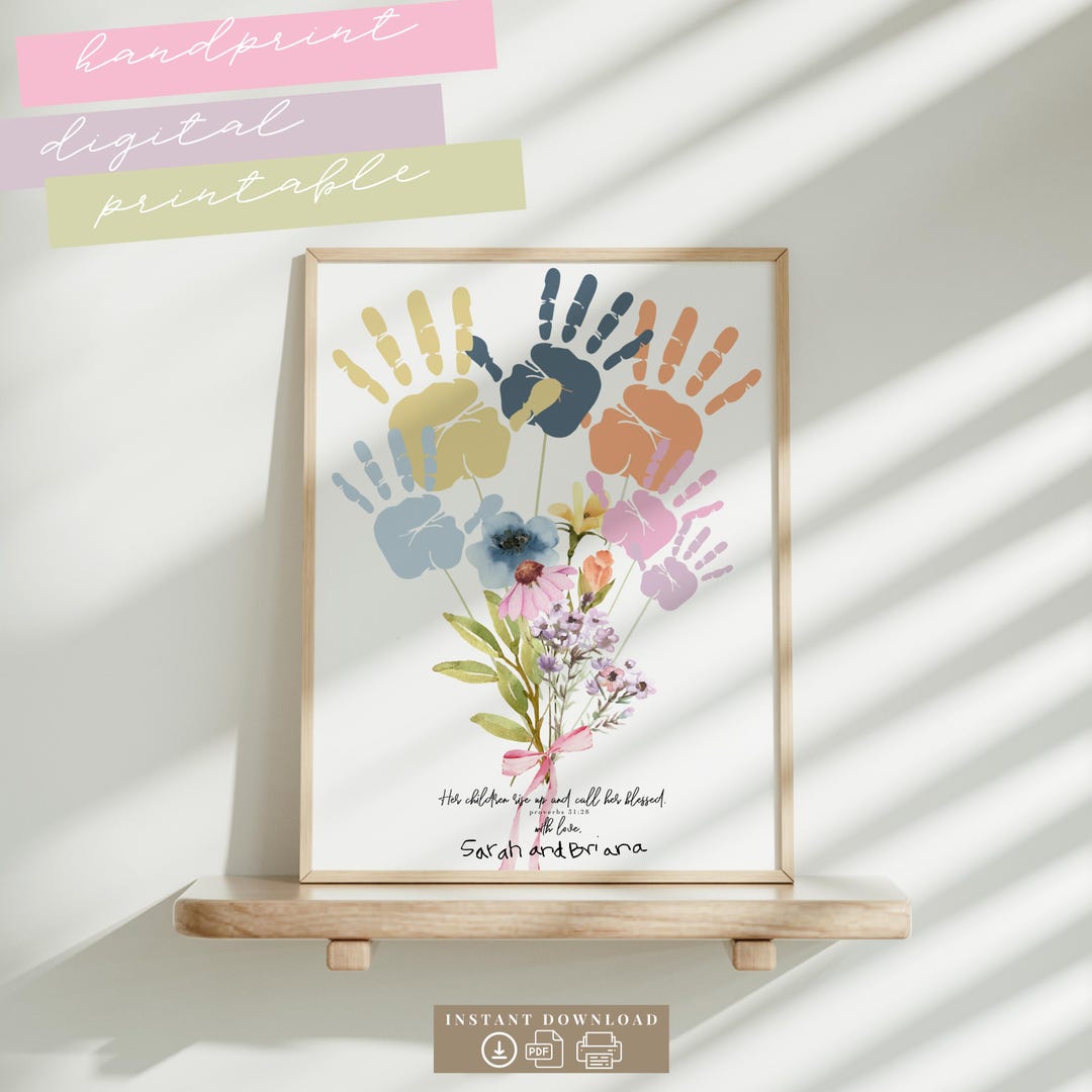 Custom Mother’s Day Craft for Sunday School DIY Gift for Mom Handprint ...