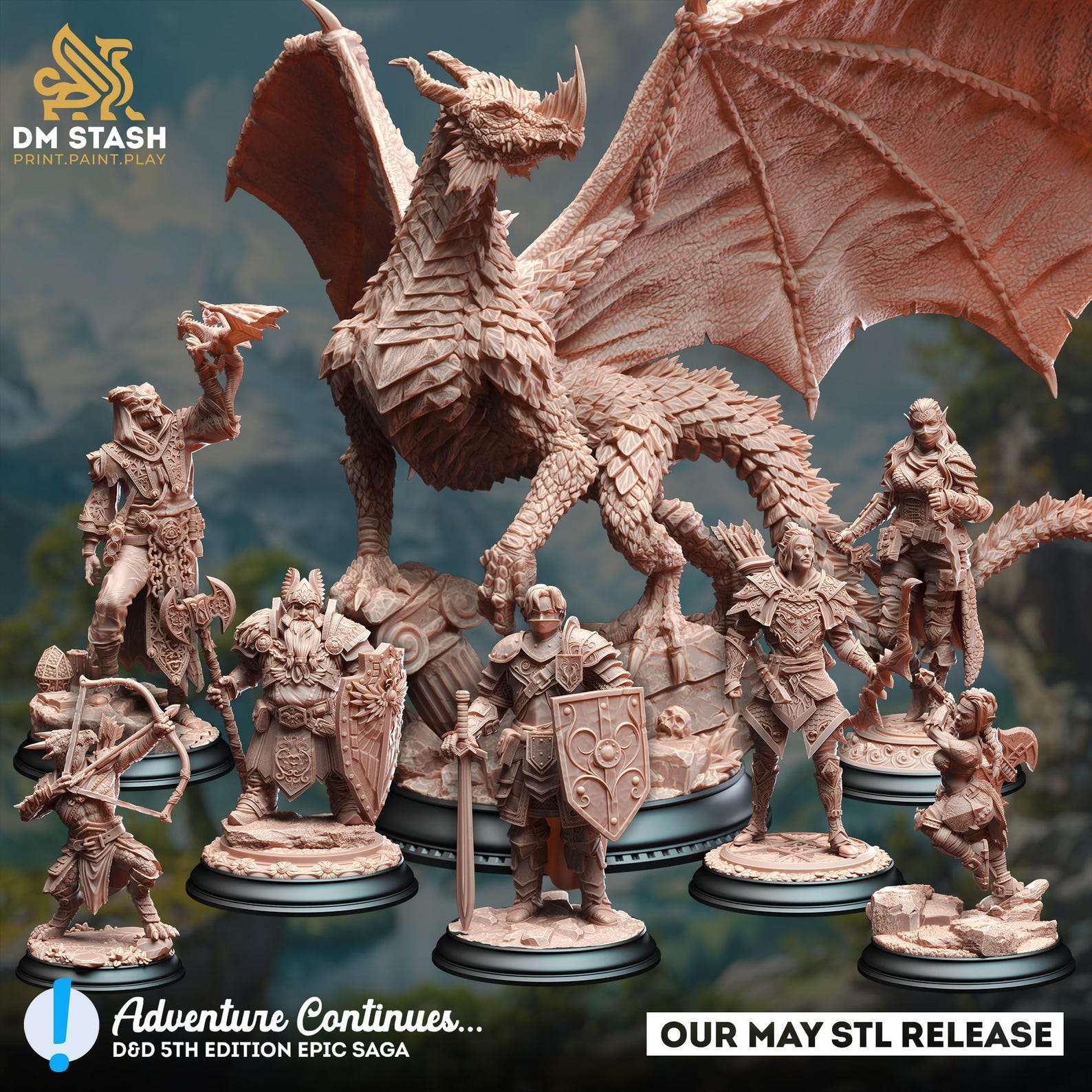 D&D Starter Campaign Miniatures Beginners Dnd Set Dungeons and Dragons ...