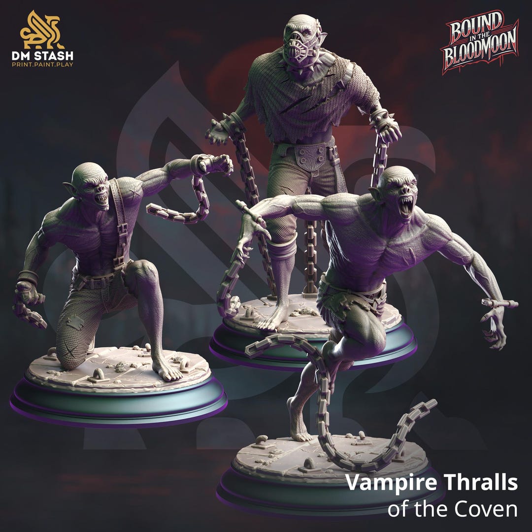 D&D Vampire Thrall Ghouls Miniatures (32/72mm) - TTRPG Minis - DM Stash ...